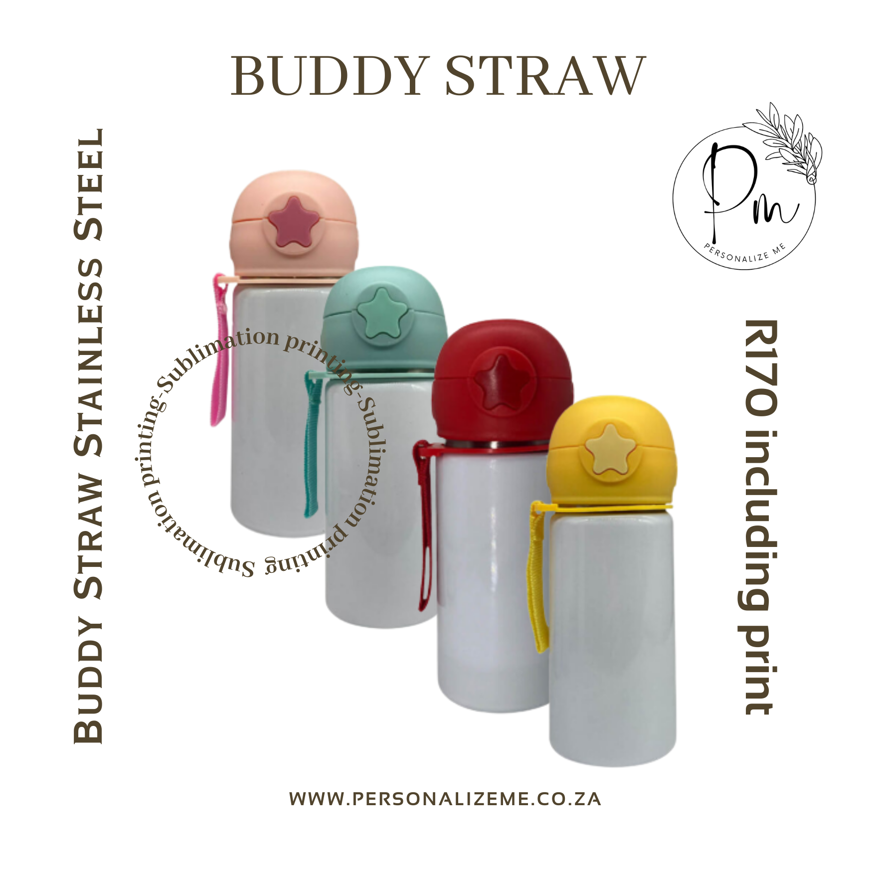 Pink Buddy Straw | Personalize Me