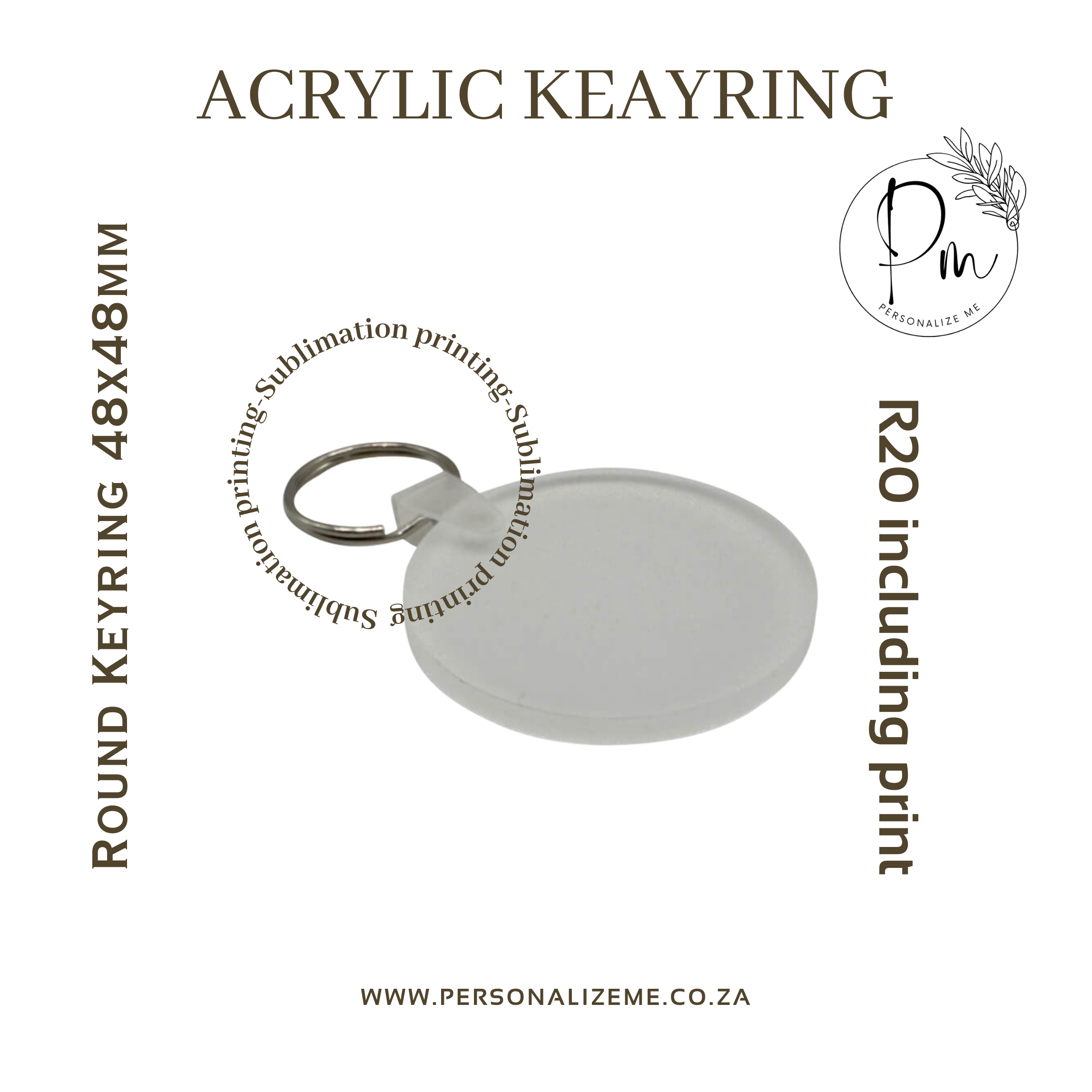 Acrylic Keyring Round | Personalize Me
